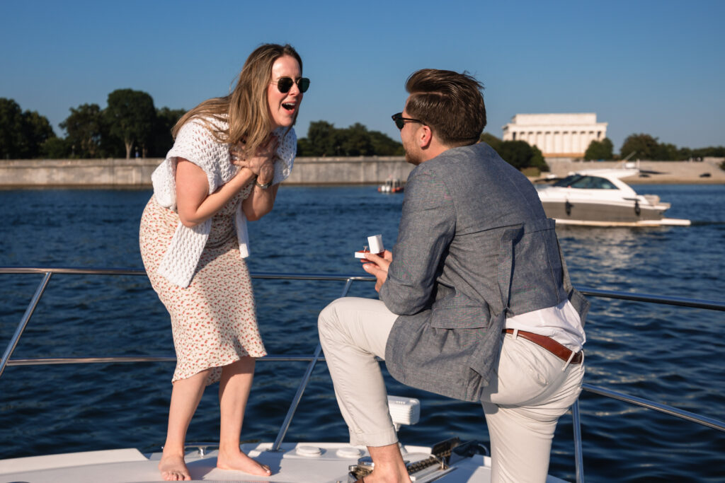 A Boat Proposal On The Potomac River - Washington DC Photographer